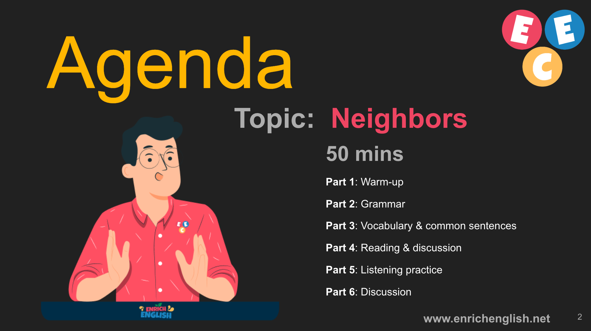 Bài 4: Neighbors - tài liệu tiếng Anh giao tiếp miễn phí - Enrich ...